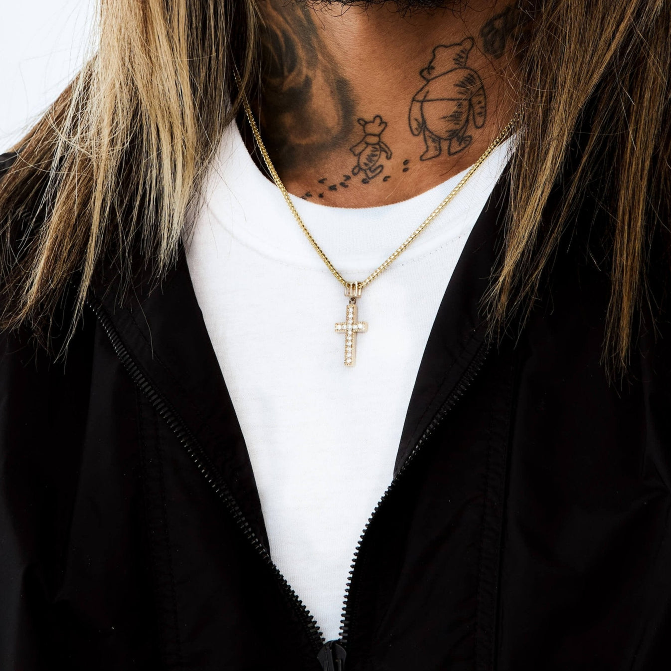 PYRAMID X MINI DIAMOND CROSS – Moses NYC